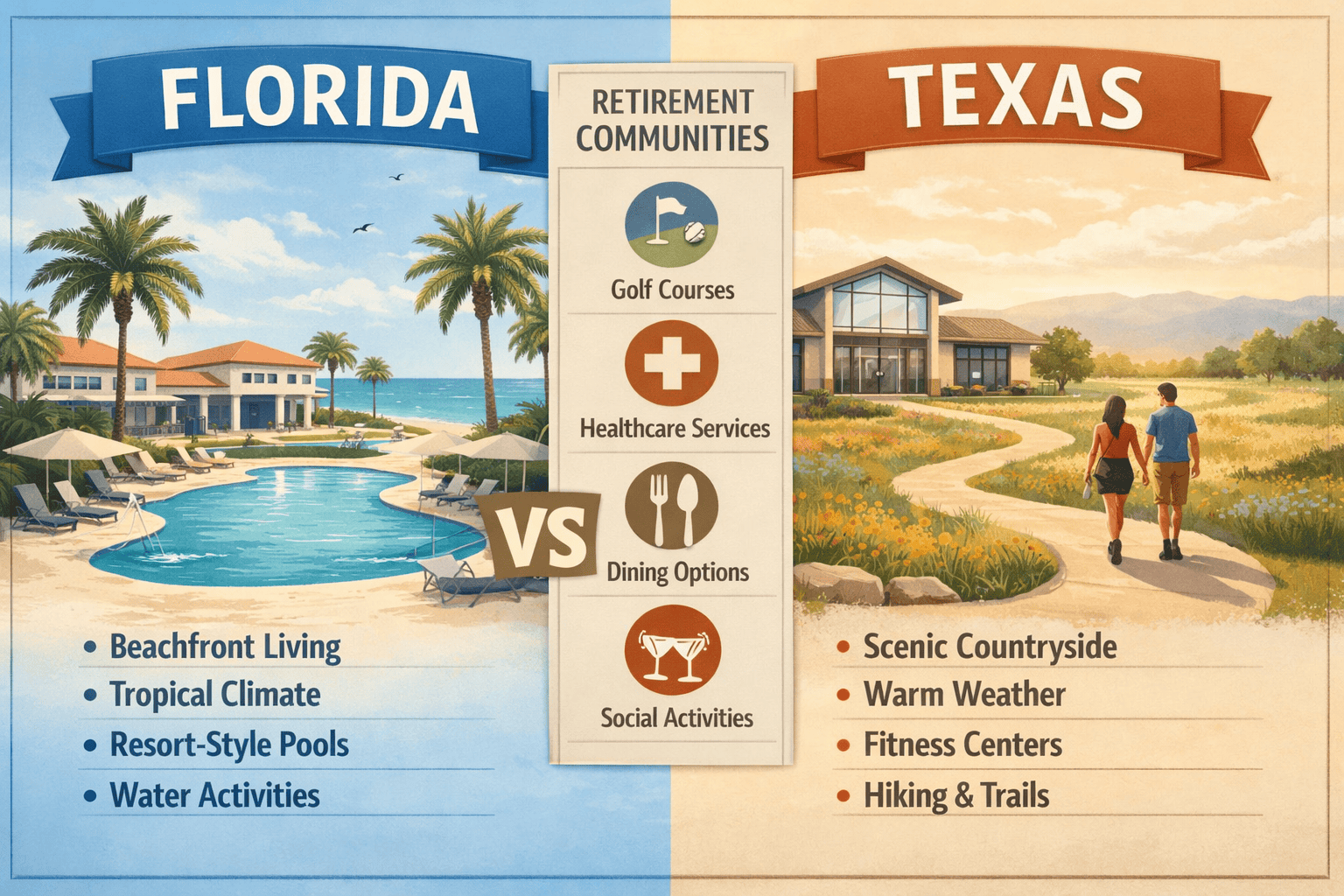 Top 10 Master-Planned Retirement Communities in Florida and Texas: